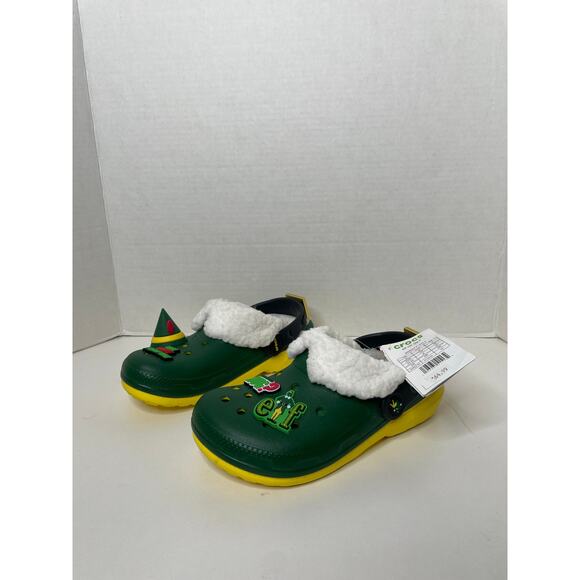 CROCS | Shoes | New Crocs X Elf Classic Clogs Kids Size 2 Green Yellow ...